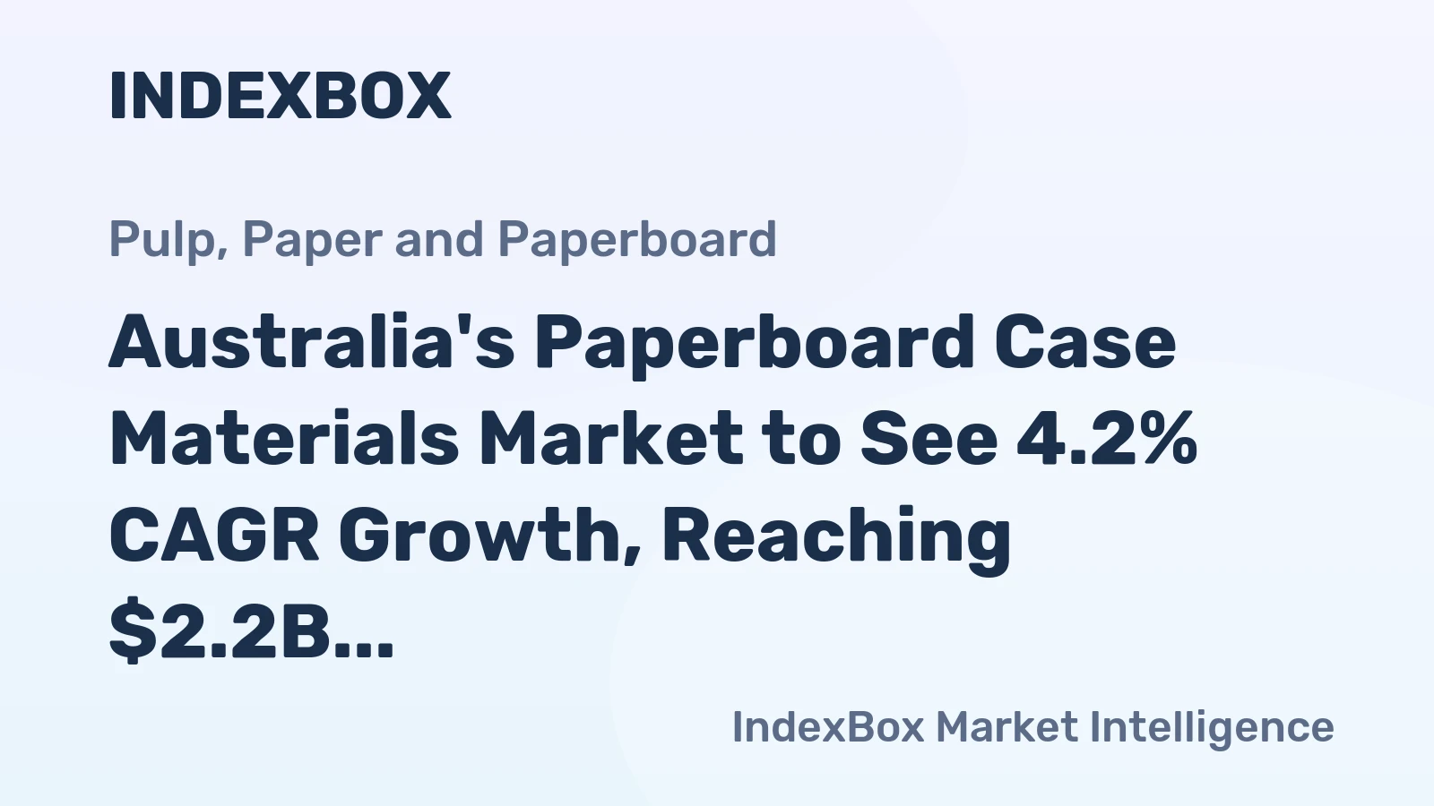 Australia's Paperboard Case Materials Market to See 4.2% CAGR Growth, Reaching $2.2B by 2035