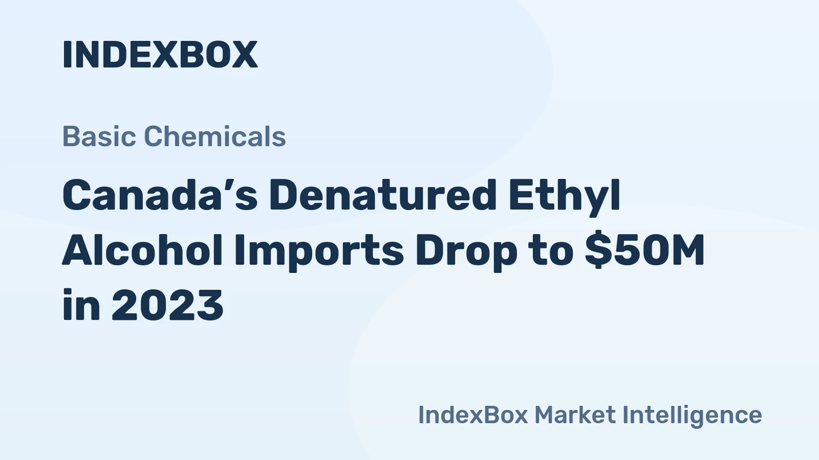 Canada’s Denatured Ethyl Alcohol Imports Drop to $50M in 2023