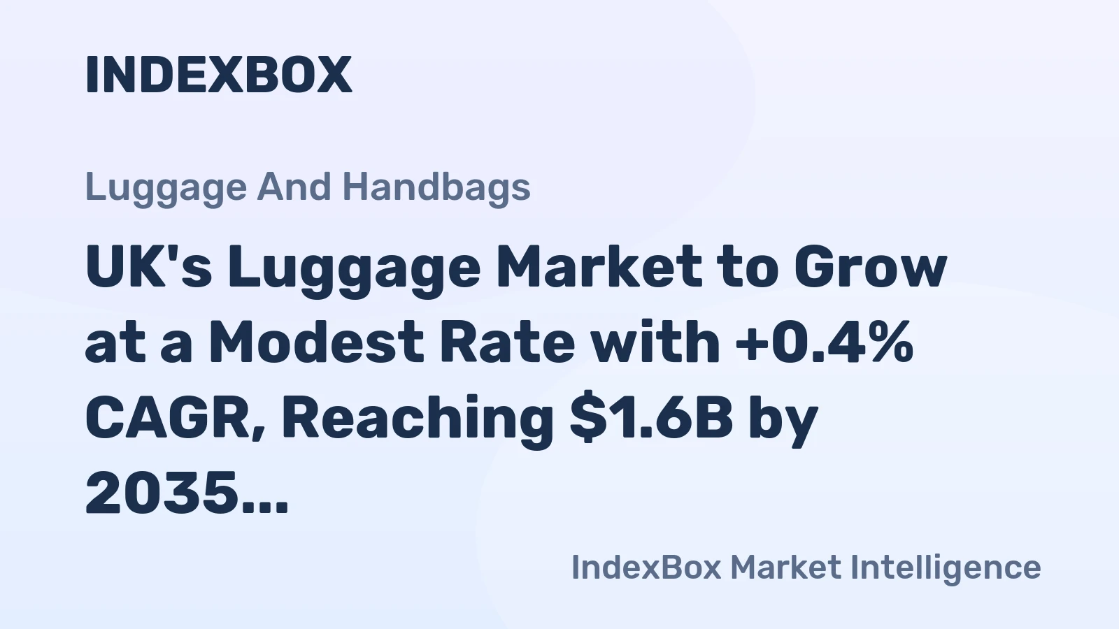UK's Luggage Market to Grow at a Modest Rate with +0.4% CAGR, Reaching $1.6B by 2035