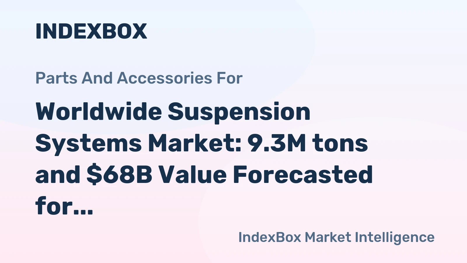 Worldwide Suspension Systems Market: 9.3M tons and $68B Value Forecasted for 2035