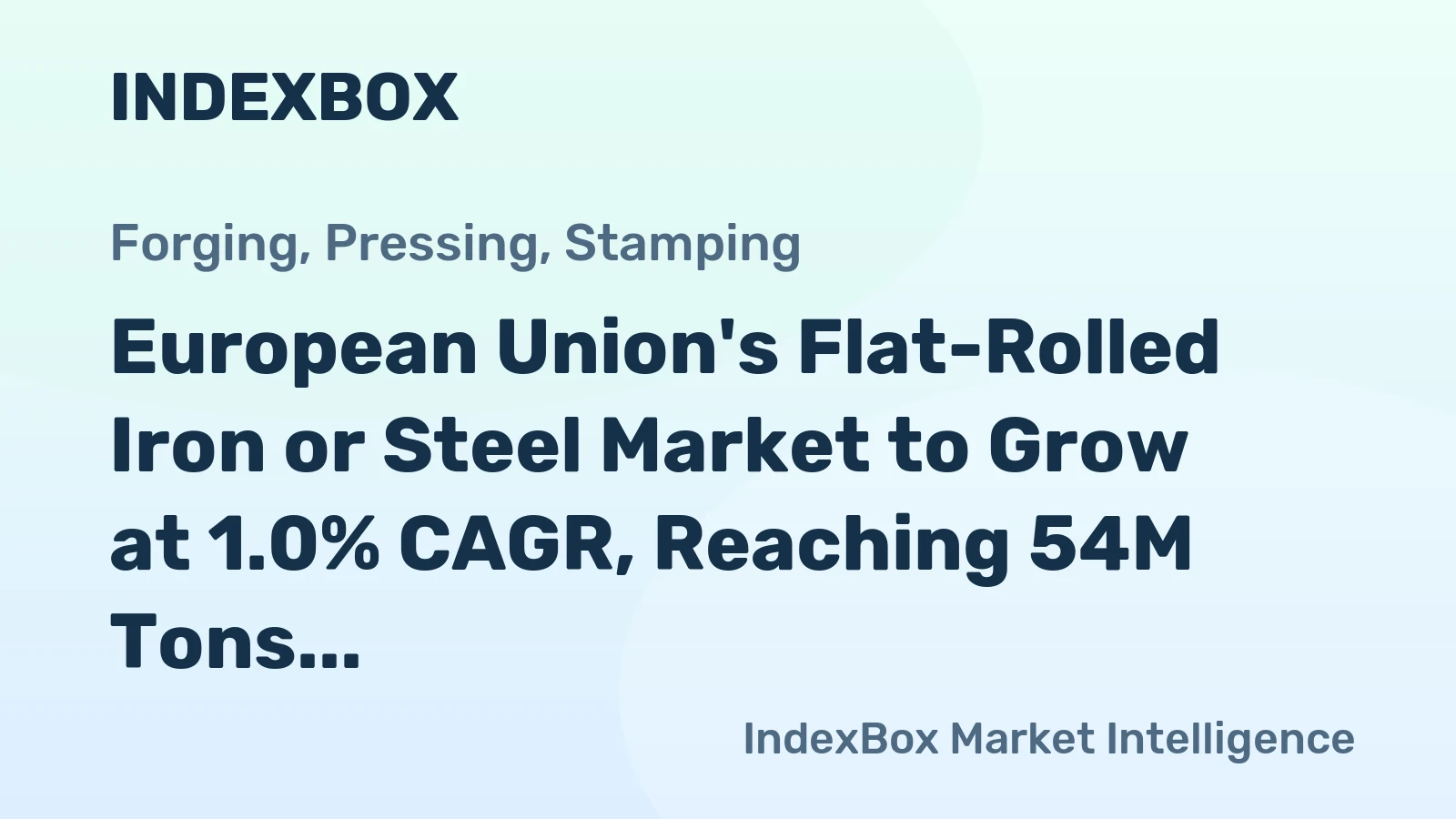 European Union's Flat-Rolled Iron or Steel Market to Grow at 1.0% CAGR, Reaching 54M Tons by 2035