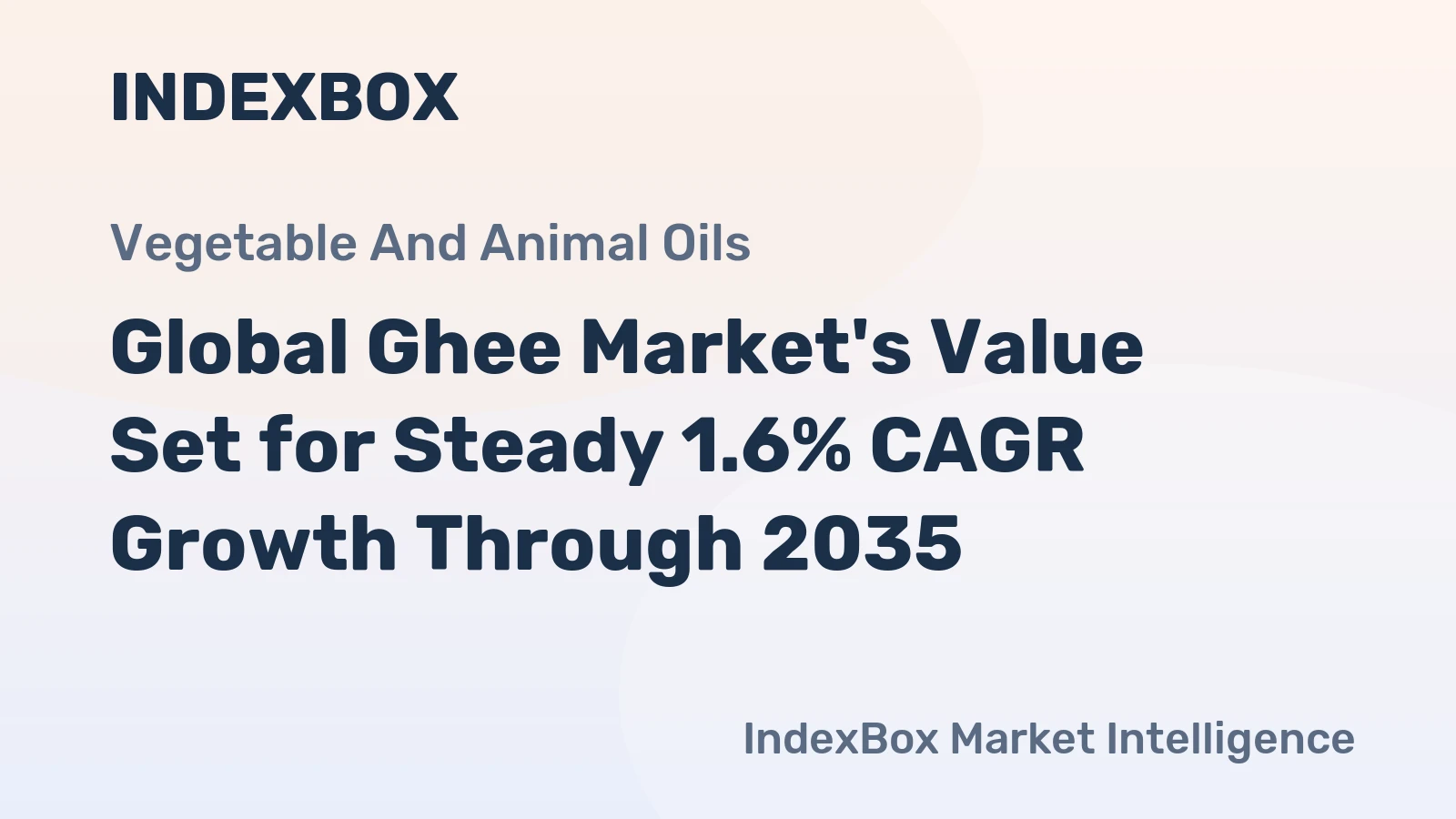 Global Ghee Market's Value Set for Steady 1.6% CAGR Growth Through 2035
