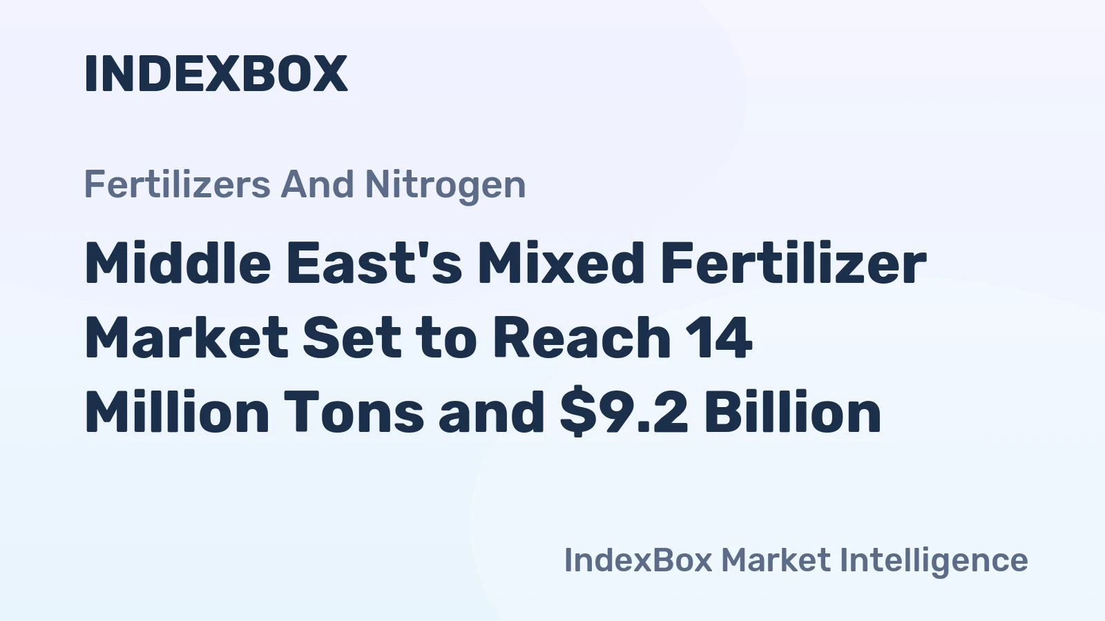 Middle East's Mixed Fertilizer Market Set to Reach 14 Million Tons and $9.2 Billion