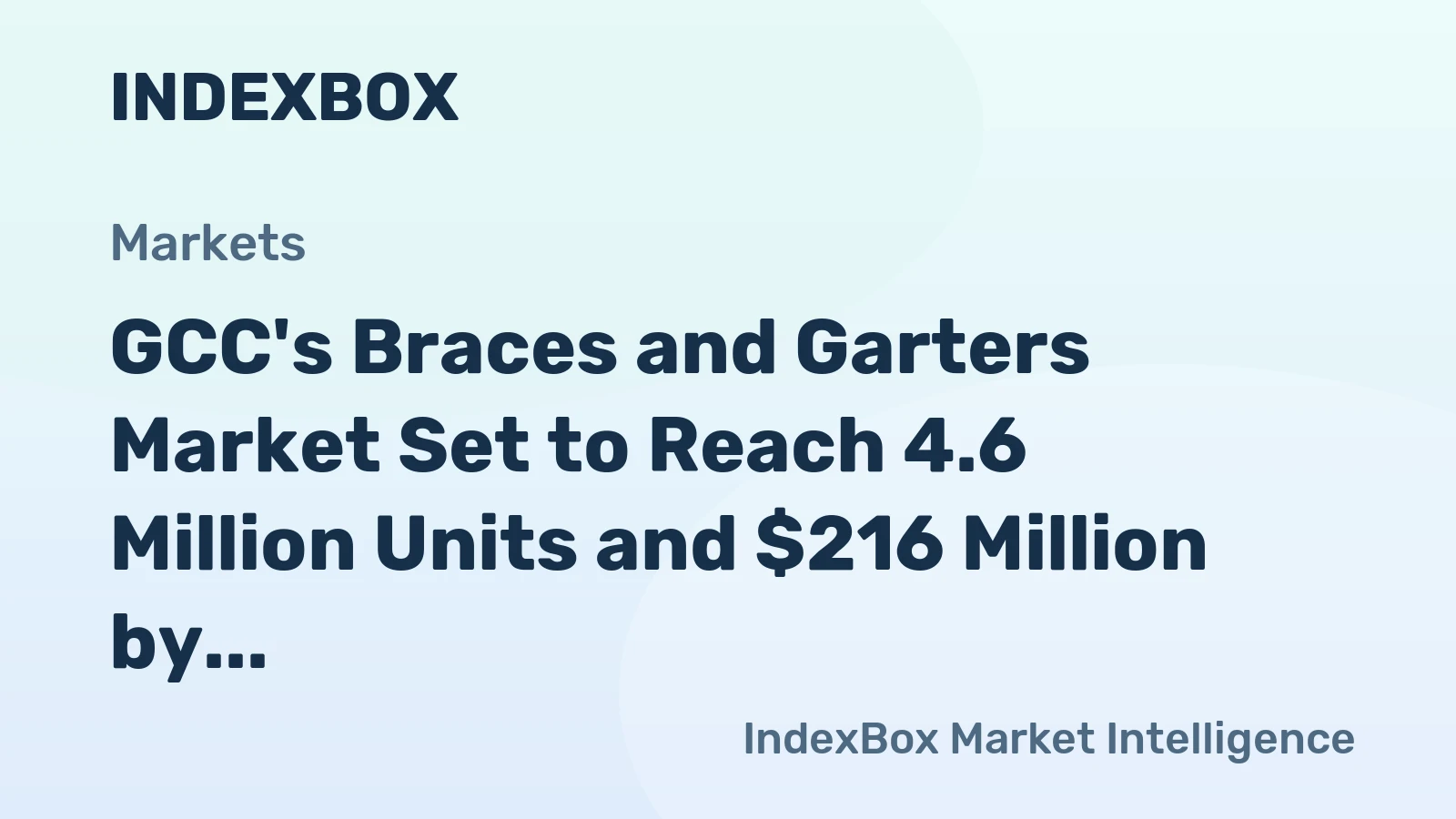 GCC's Braces and Garters Market Set to Reach 4.6 Million Units and $216 Million by 2035