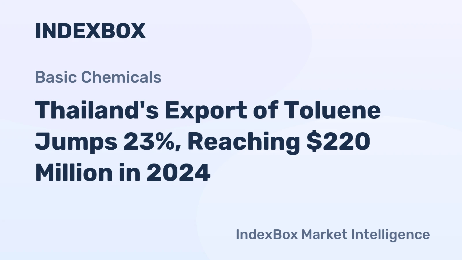 Thailand's Export of Toluene Jumps 23%, Reaching $220 Million in 2024