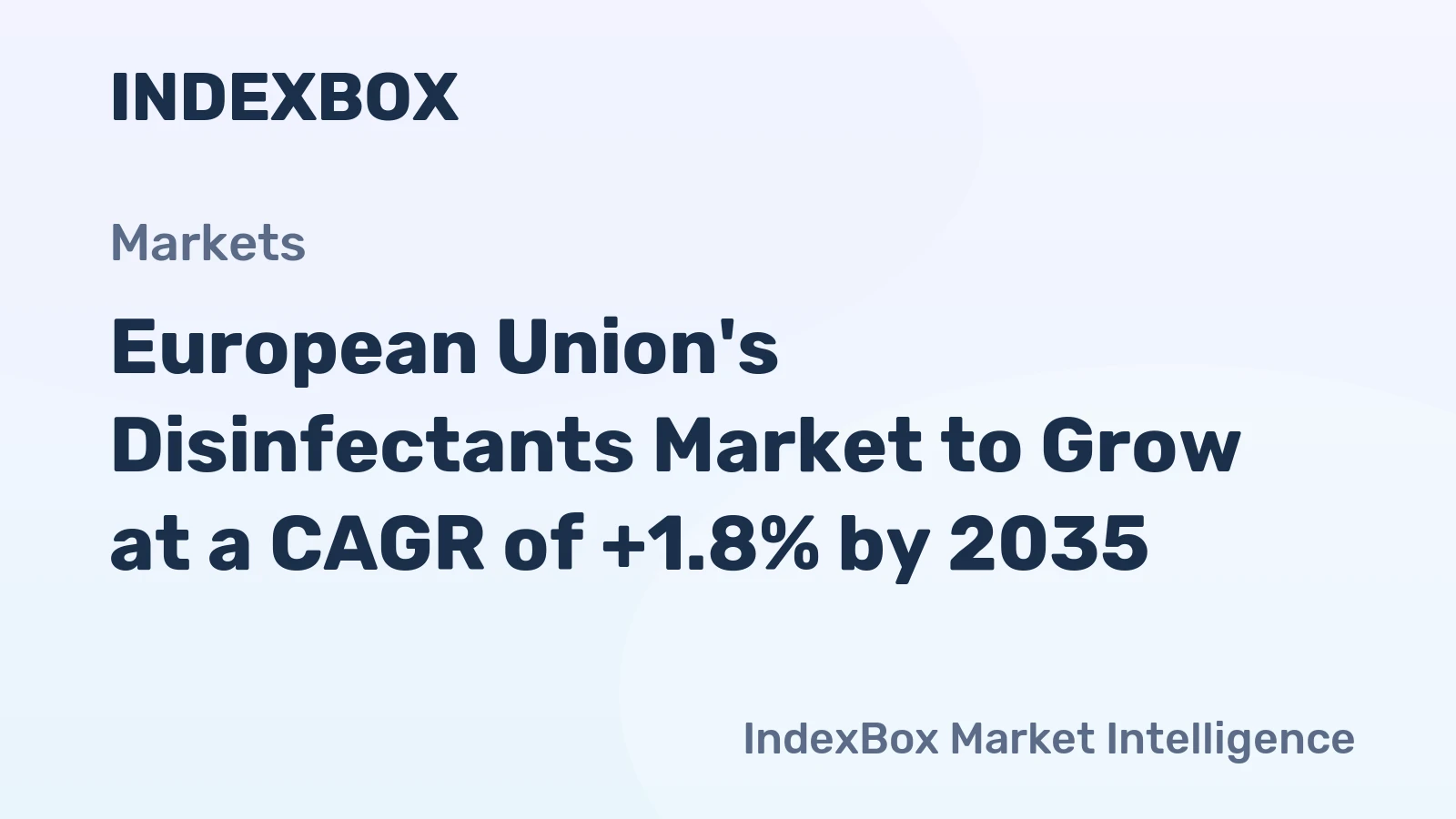 European Union's Disinfectants Market to Grow at a CAGR of +1.8% by 2035