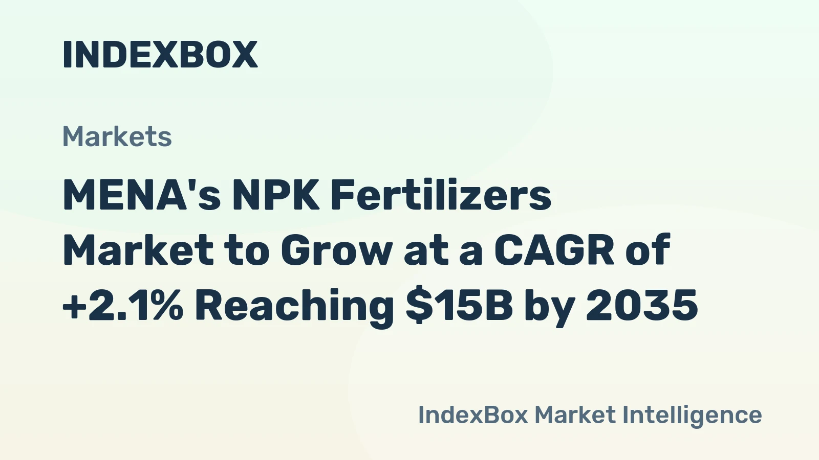 MENA's NPK Fertilizers Market to Grow at a CAGR of +2.1% Reaching $15B by 2035