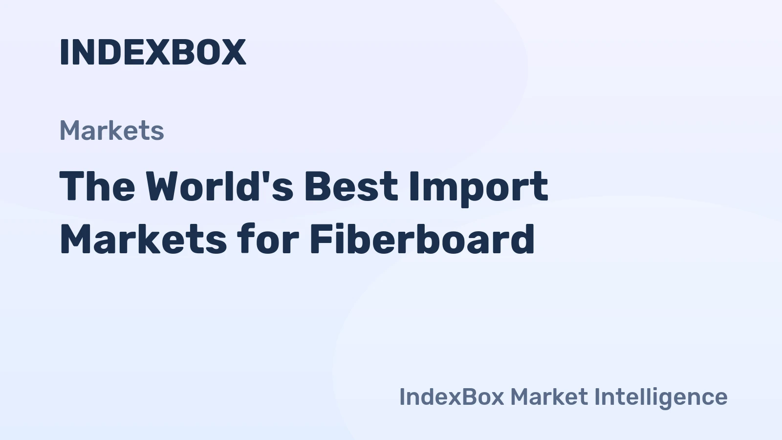 The World's Best Import Markets for Fiberboard