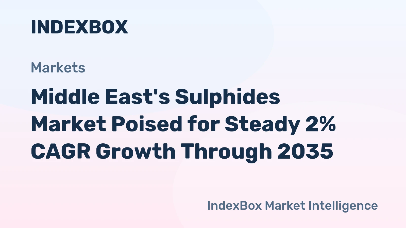 Middle East's Sulphides Market Poised for Steady 2% CAGR Growth Through 2035