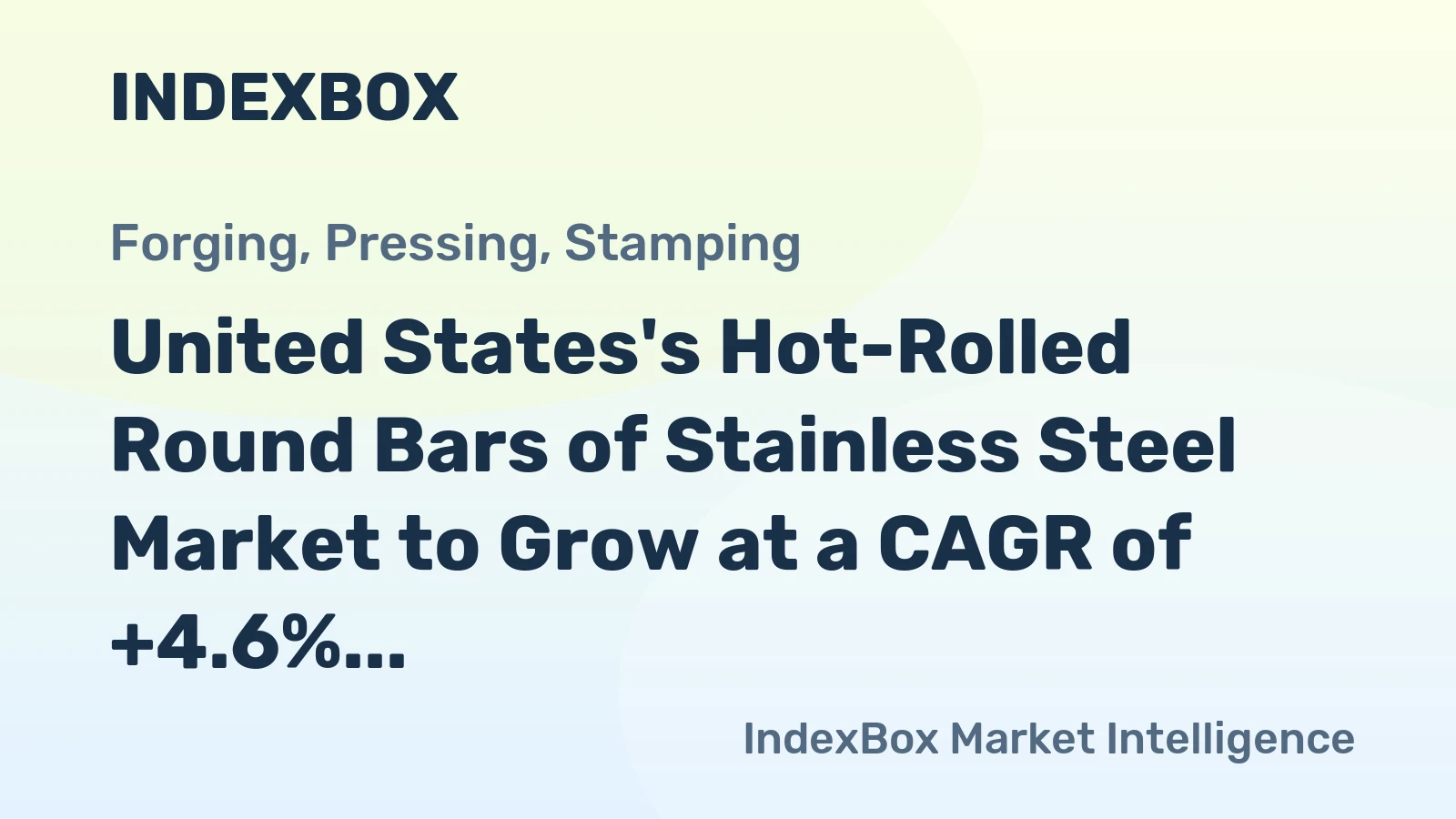 United States's Hot-Rolled Round Bars of Stainless Steel Market to Grow at a CAGR of +4.6% Over the Next Decade