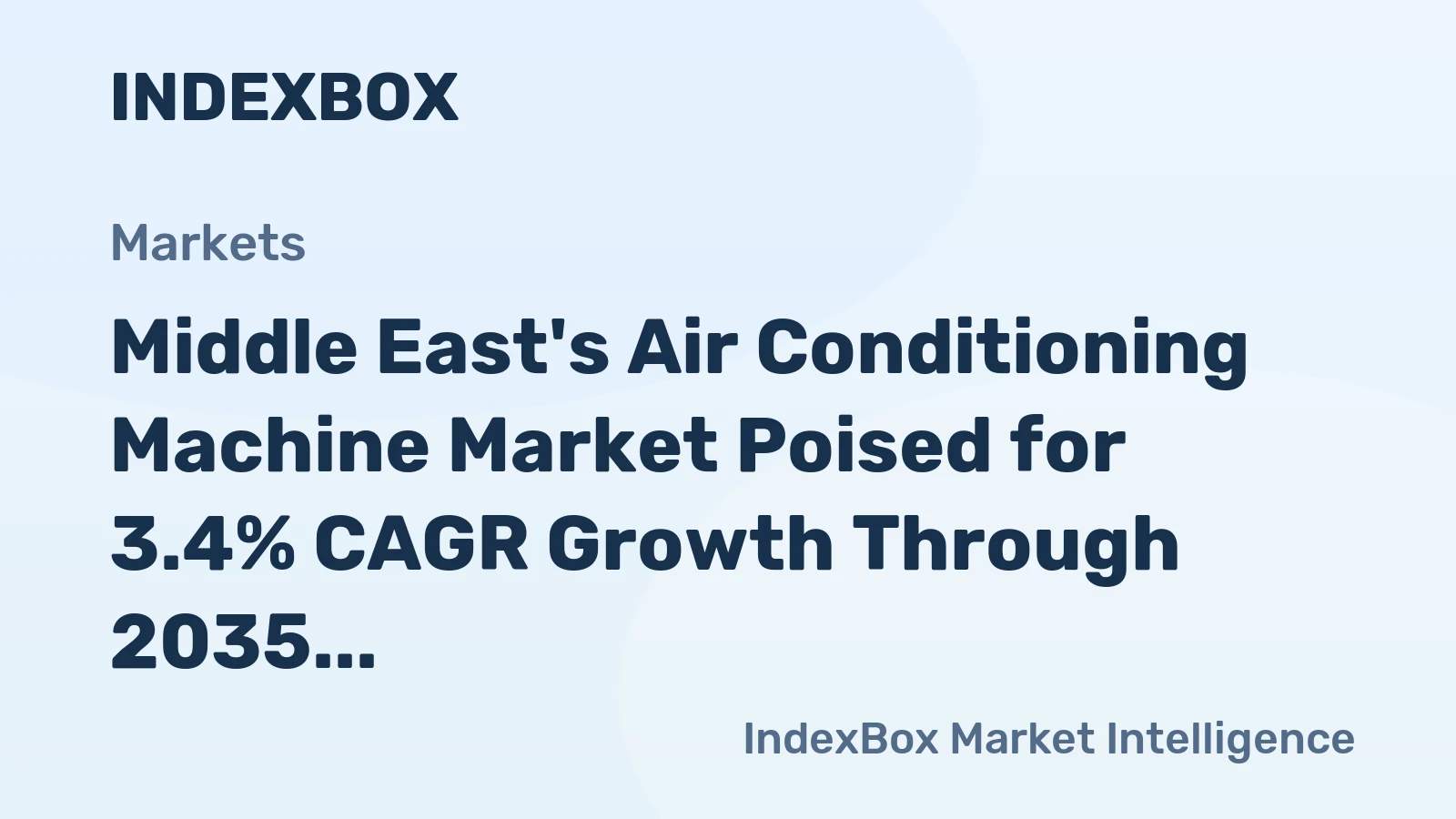 Middle East's Air Conditioning Machine Market Poised for 3.4% CAGR Growth Through 2035
