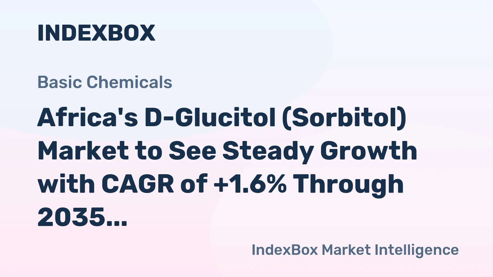 Africa's D-Glucitol (Sorbitol) Market to See Steady Growth with CAGR of +1.6% Through 2035, Expected to Reach $235M