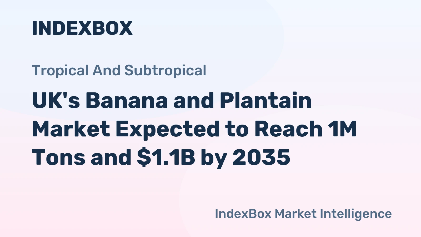 UK's Banana and Plantain Market Expected to Reach 1M Tons and $1.1B by 2035