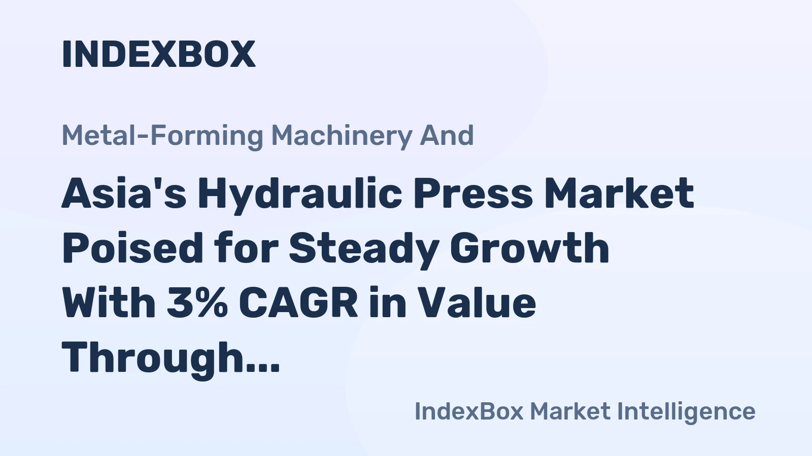 Asia's Hydraulic Press Market Poised for Steady Growth With 3% CAGR in Value Through 2035