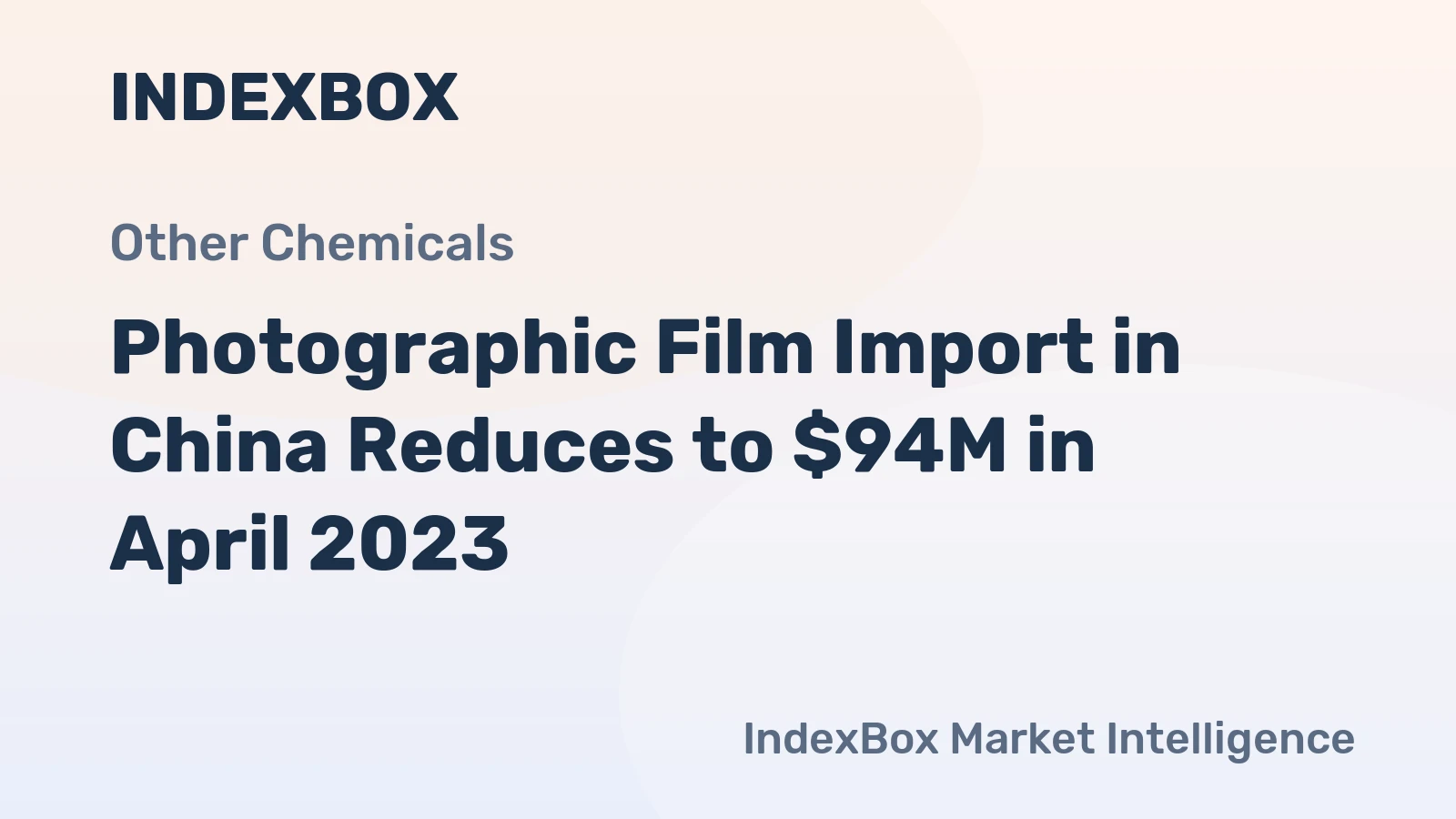 Photographic Film Import in China Reduces to $94M in April 2023