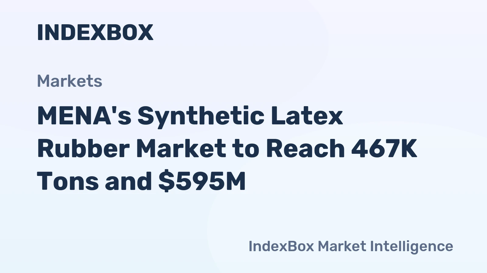 MENA's Synthetic Latex Rubber Market to Reach 467K Tons and $595M