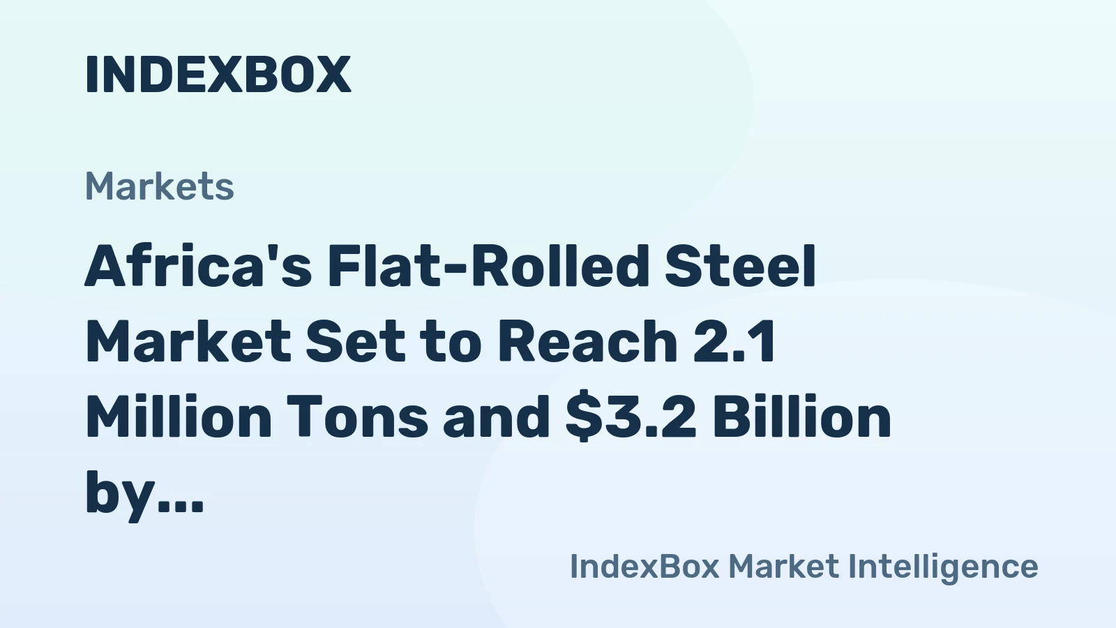 Africa's Flat-Rolled Steel Market Set to Reach 2.1 Million Tons and $3.2 Billion by 2035