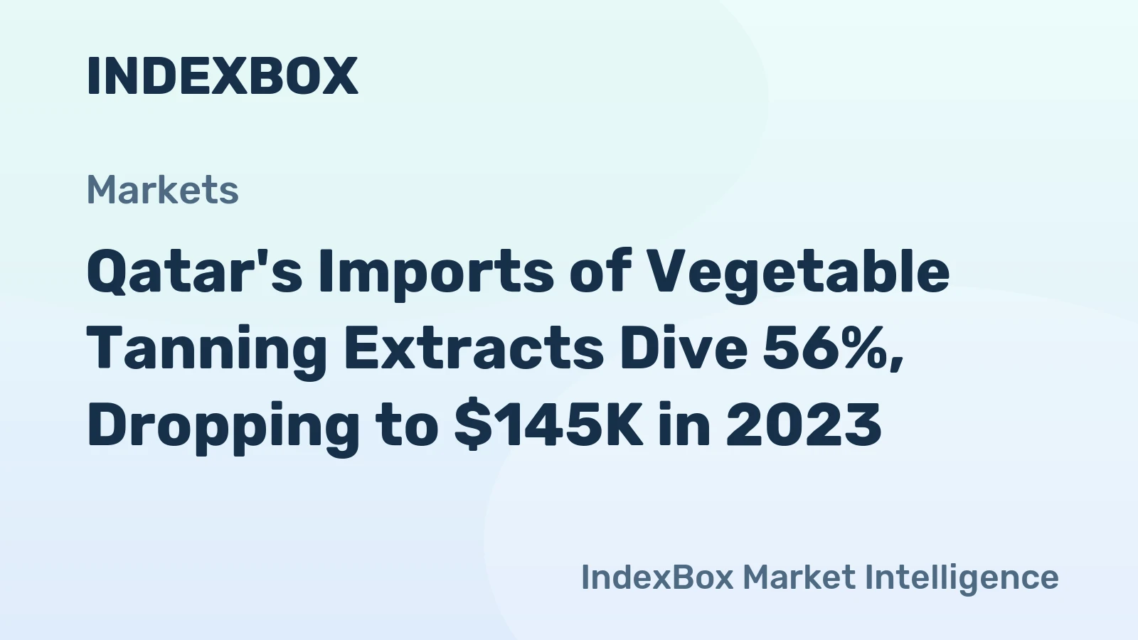 Qatar's Imports of Vegetable Tanning Extracts Dive 56%, Dropping to $145K in 2023