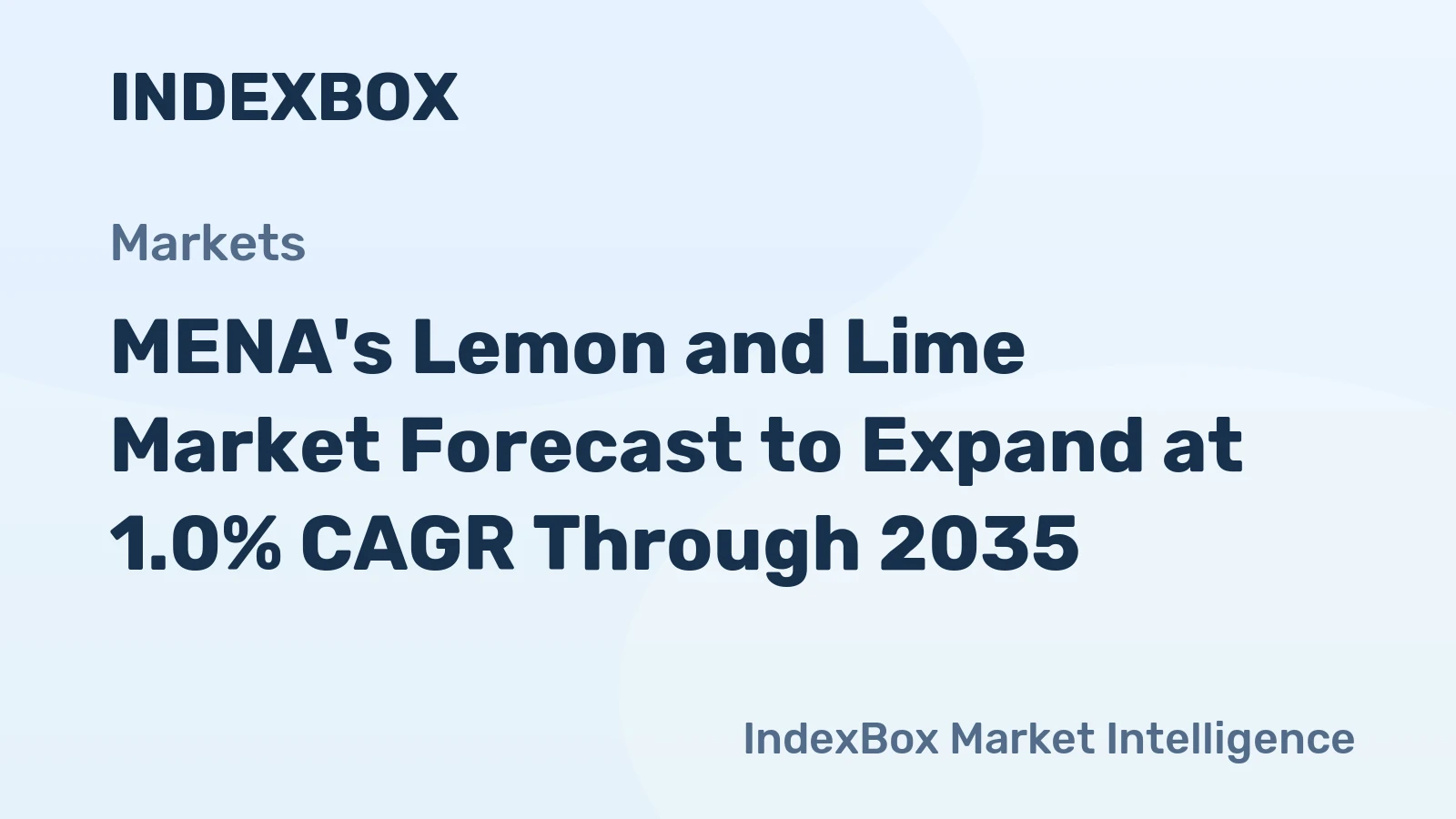 MENA's Lemon and Lime Market Forecast to Expand at 1.0% CAGR Through 2035