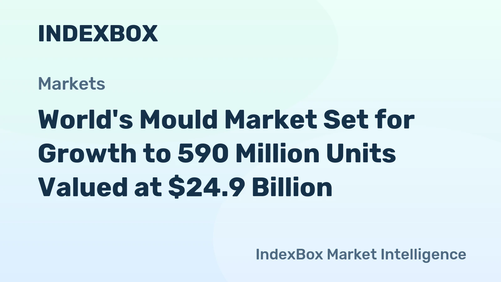 World's Mould Market Set for Growth to 590 Million Units Valued at $24.9 Billion