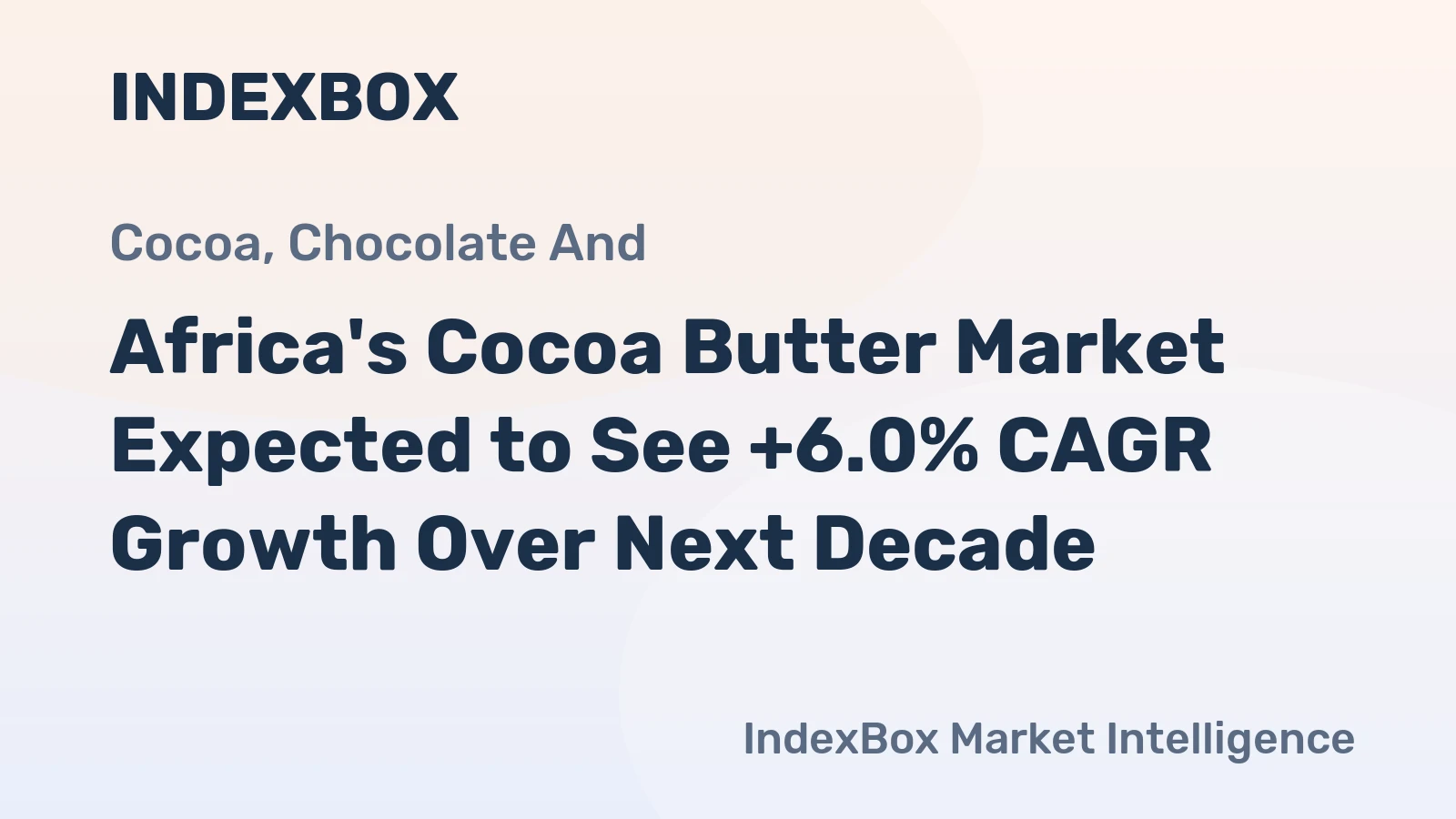 Africa's Cocoa Butter Market Expected to See +6.0% CAGR Growth Over Next Decade