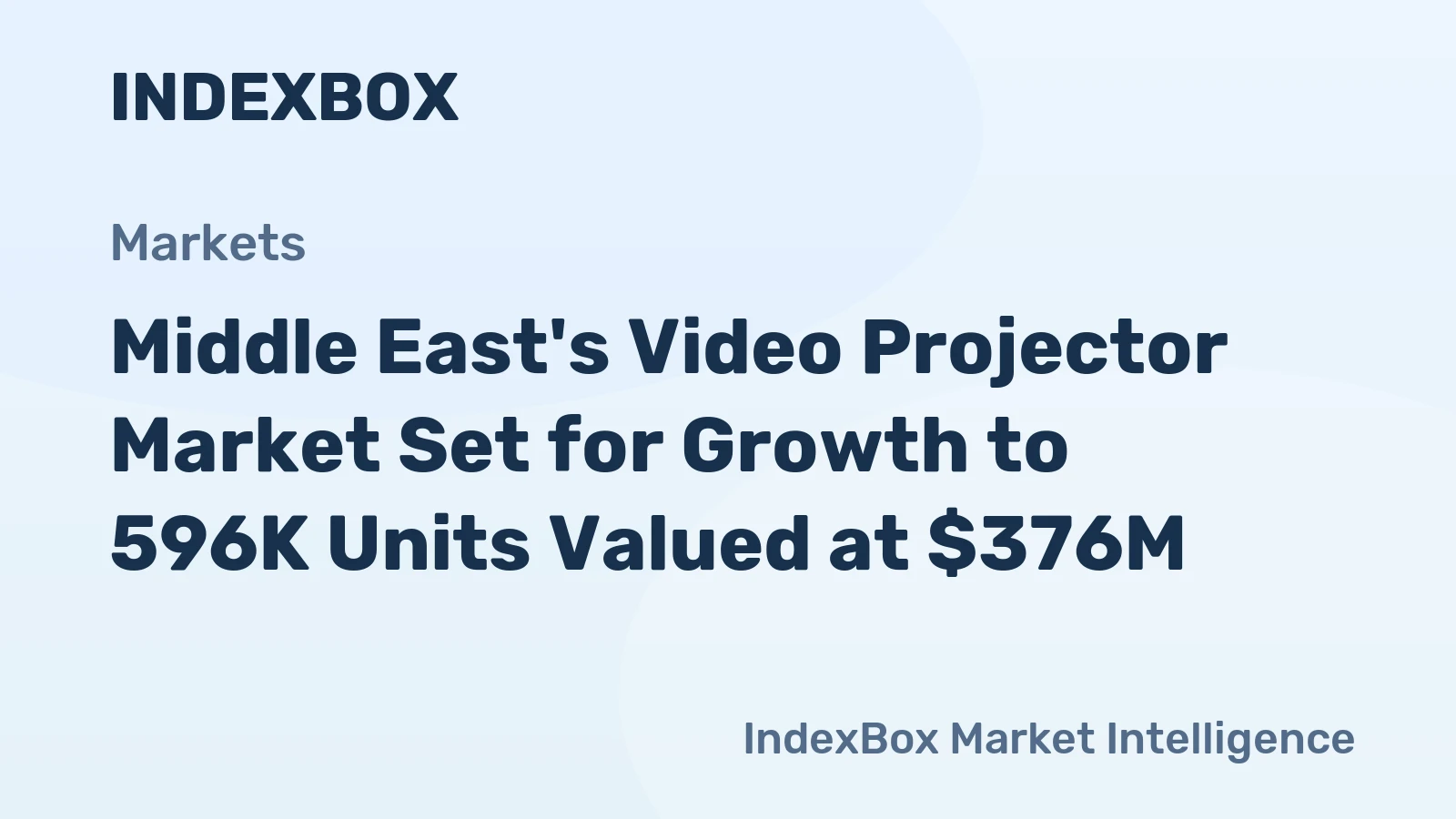 Middle East's Video Projector Market Set for Growth to 596K Units Valued at $376M