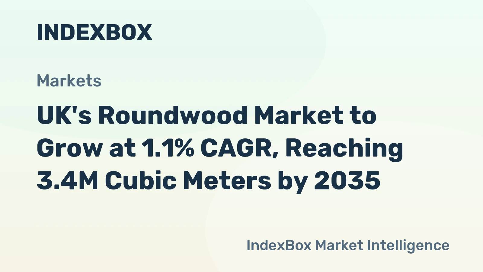 UK's Roundwood Market to Grow at 1.1% CAGR, Reaching 3.4M Cubic Meters by 2035