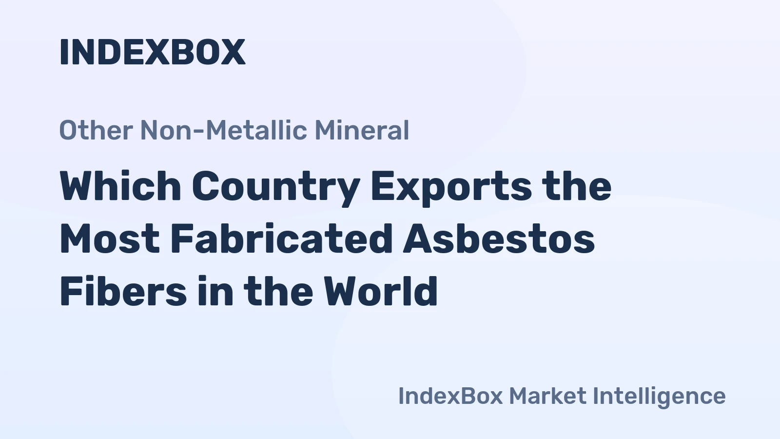 Which Country Exports the Most Fabricated Asbestos Fibers in the World?