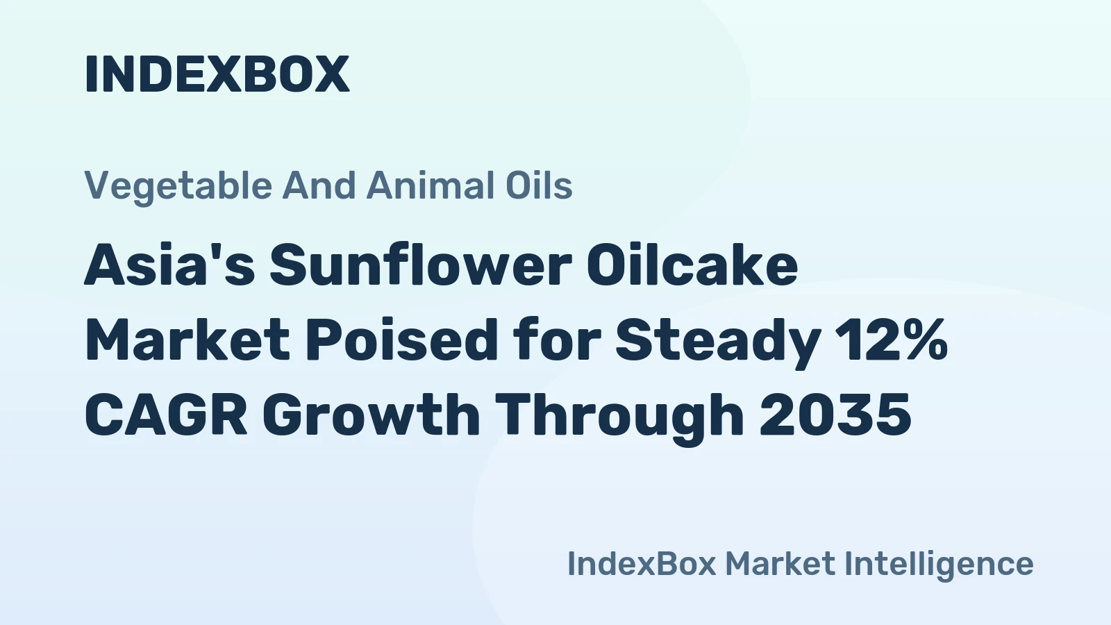Asia's Sunflower Oilcake Market Poised for Steady 12% CAGR Growth Through 2035