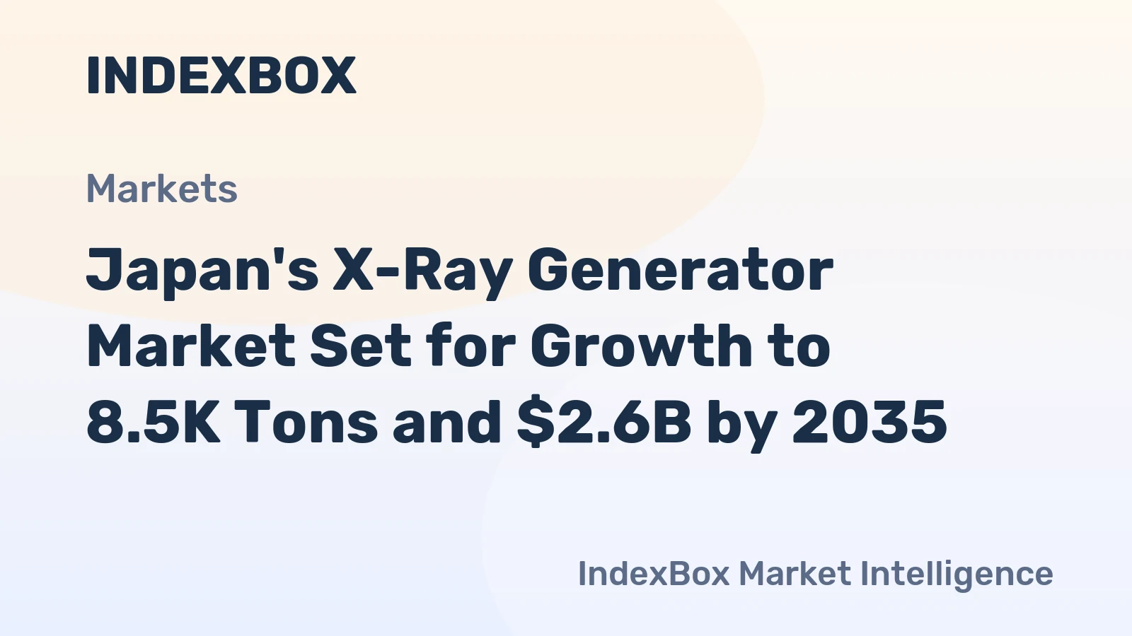 Japan's X-Ray Generator Market Set for Growth to 8.5K Tons and $2.6B by 2035