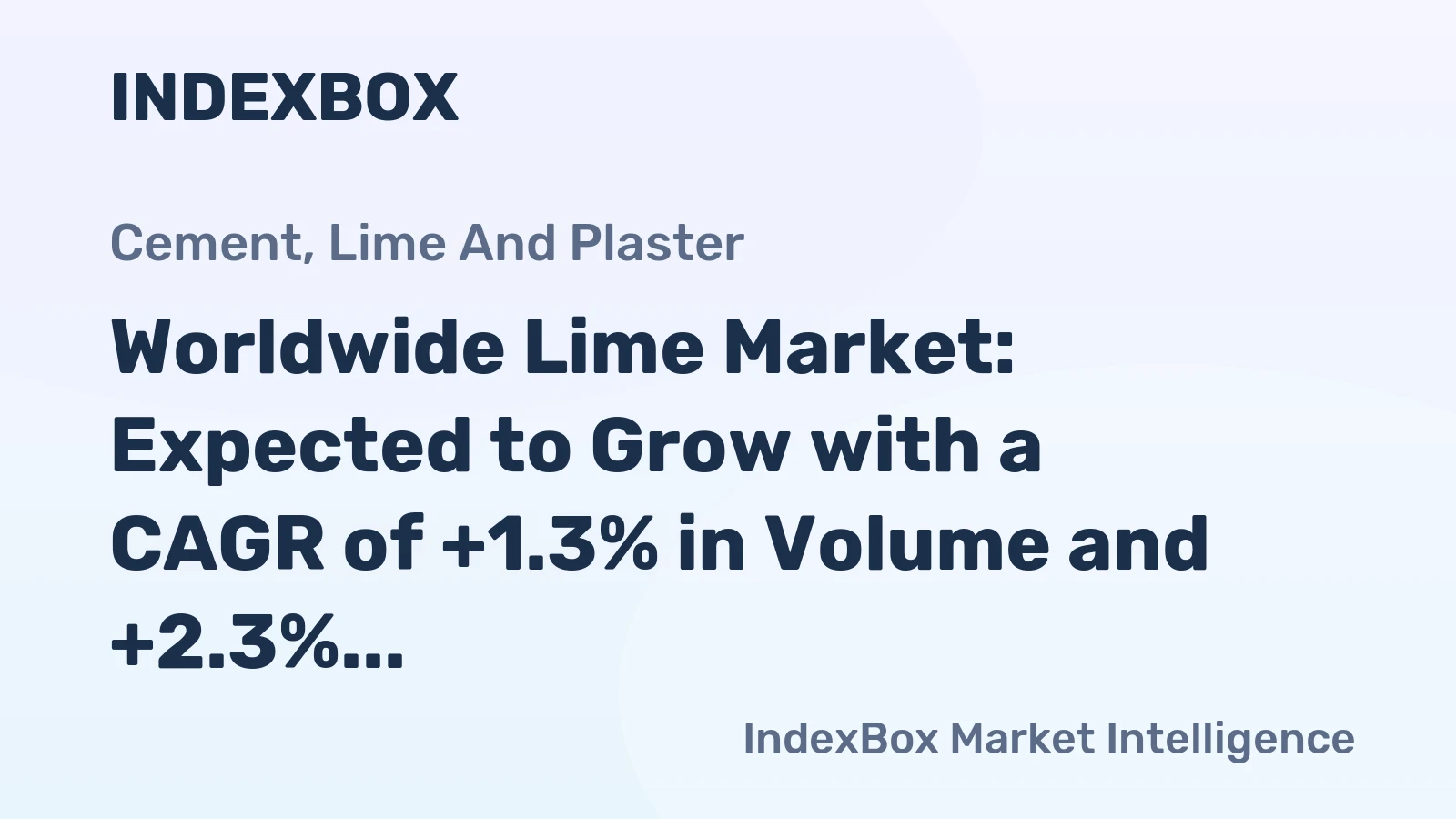 Worldwide Lime Market: Expected to Grow with a CAGR of +1.3% in Volume and +2.3% in Value from 2024 to 2035
