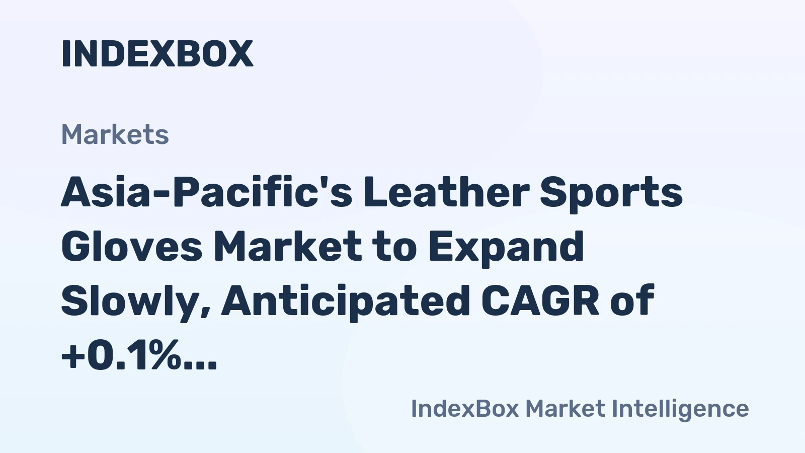 Asia-Pacific's Leather Sports Gloves Market to Expand Slowly, Anticipated CAGR of +0.1% from 2024 to 2035