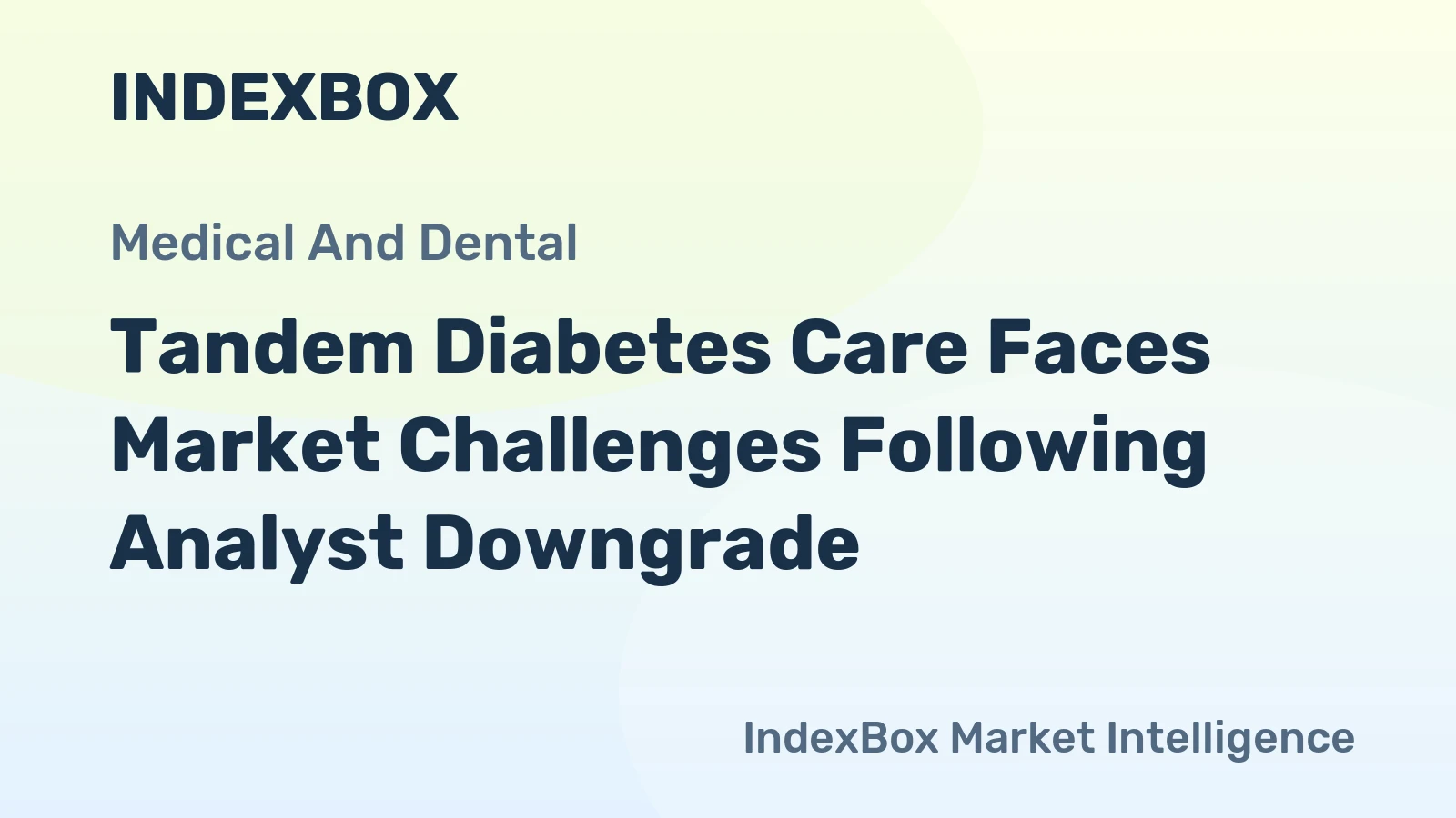 Tandem Diabetes Care Faces Market Challenges Following Analyst Downgrade