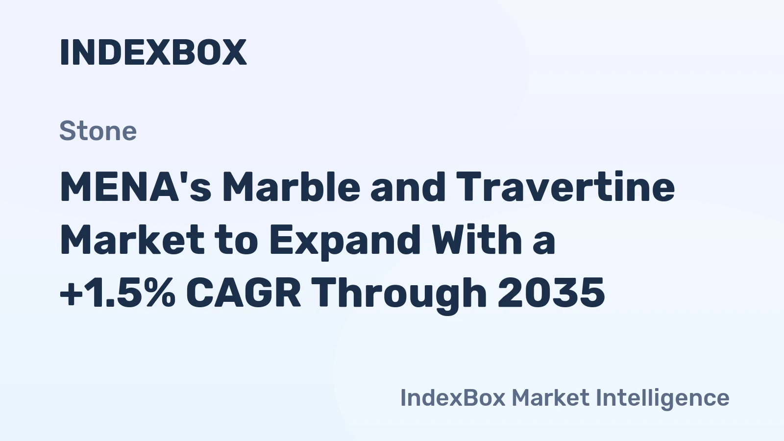 MENA's Marble and Travertine Market to Expand With a +1.5% CAGR Through 2035