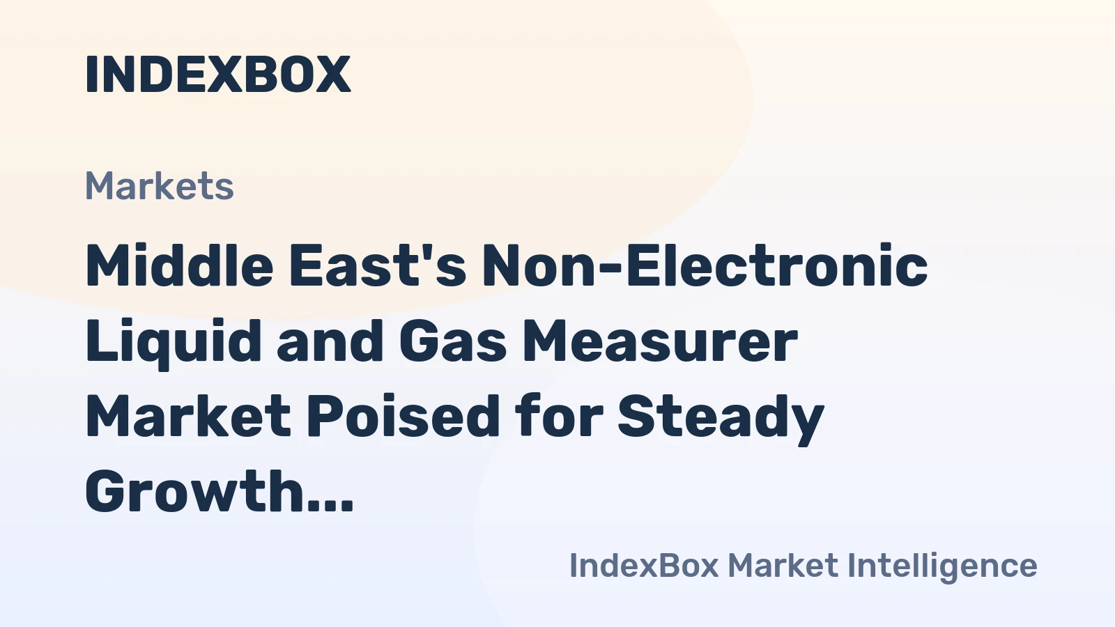 Middle East's Non-Electronic Liquid and Gas Measurer Market Poised for Steady Growth with a 3.0% CAGR in Value
