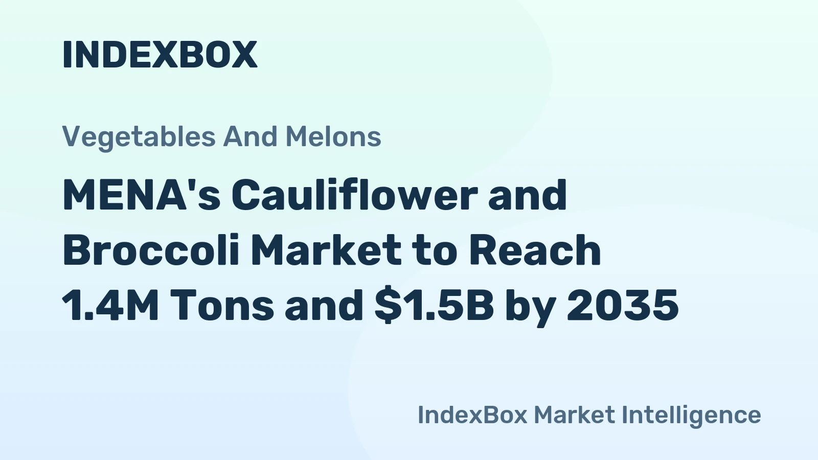 MENA's Cauliflower and Broccoli Market to Reach 1.4M Tons and $1.5B by 2035