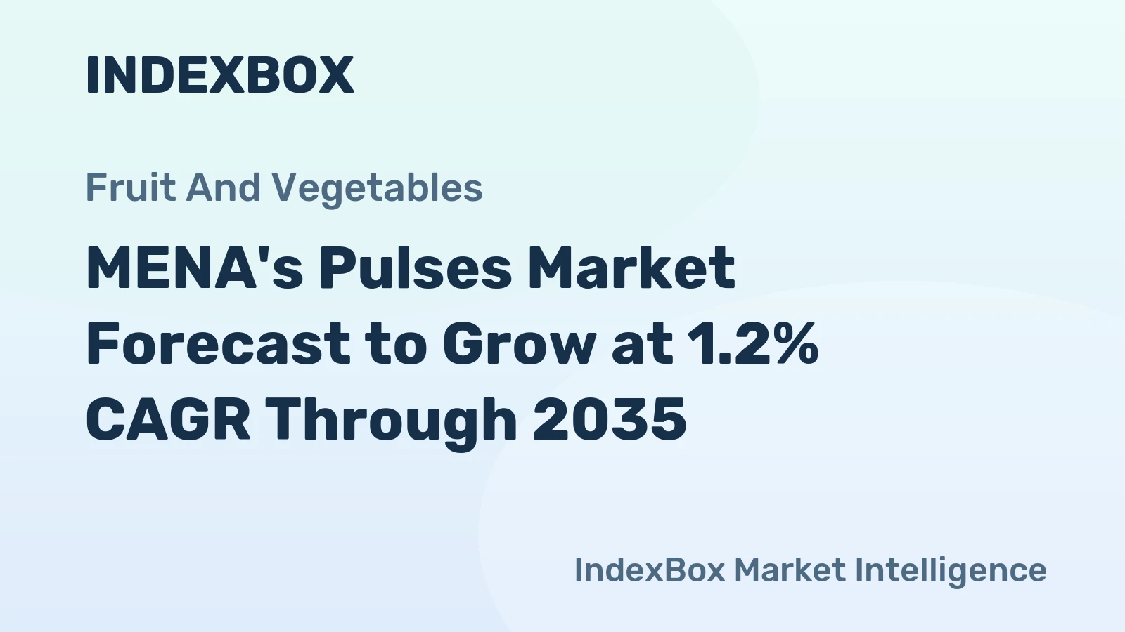 MENA's Pulses Market Forecast to Grow at 1.2% CAGR Through 2035