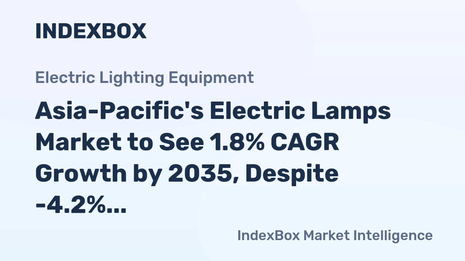 Asia-Pacific's Electric Lamps Market to See 1.8% CAGR Growth by 2035, Despite -4.2% Decline in Market Value