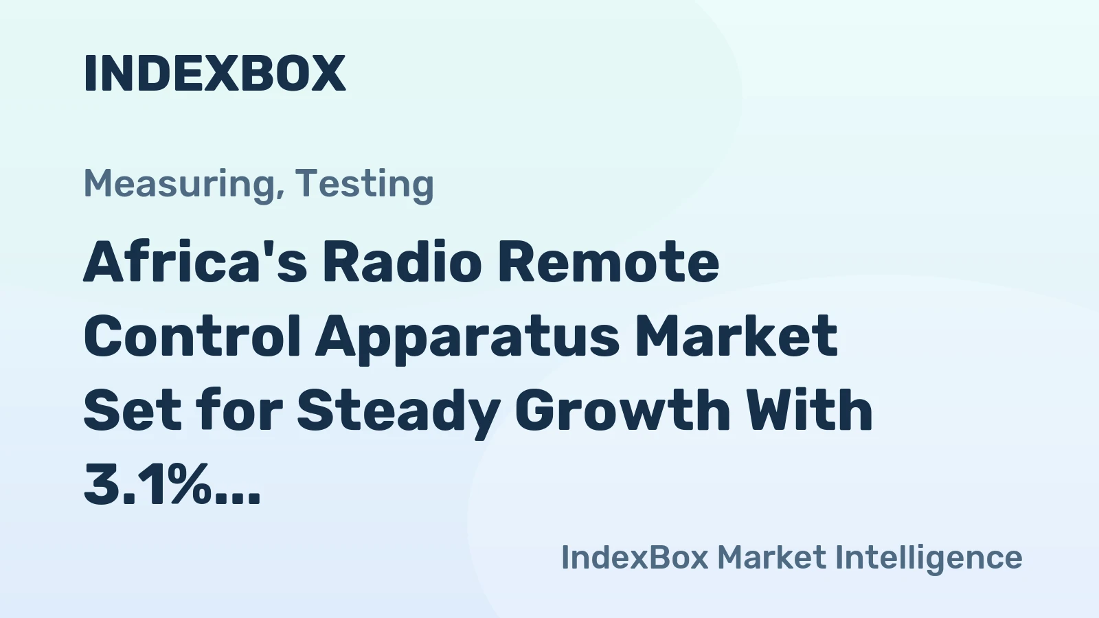 Africa's Radio Remote Control Apparatus Market Set for Steady Growth With 3.1% CAGR Through 2035