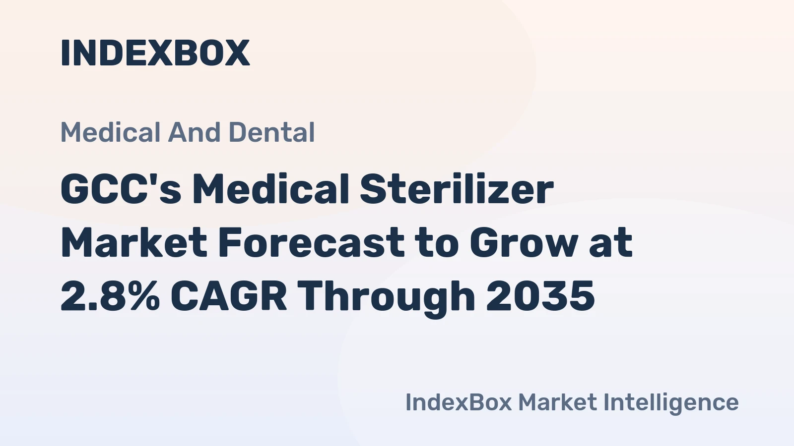 GCC's Medical Sterilizer Market Forecast to Grow at 2.8% CAGR Through 2035