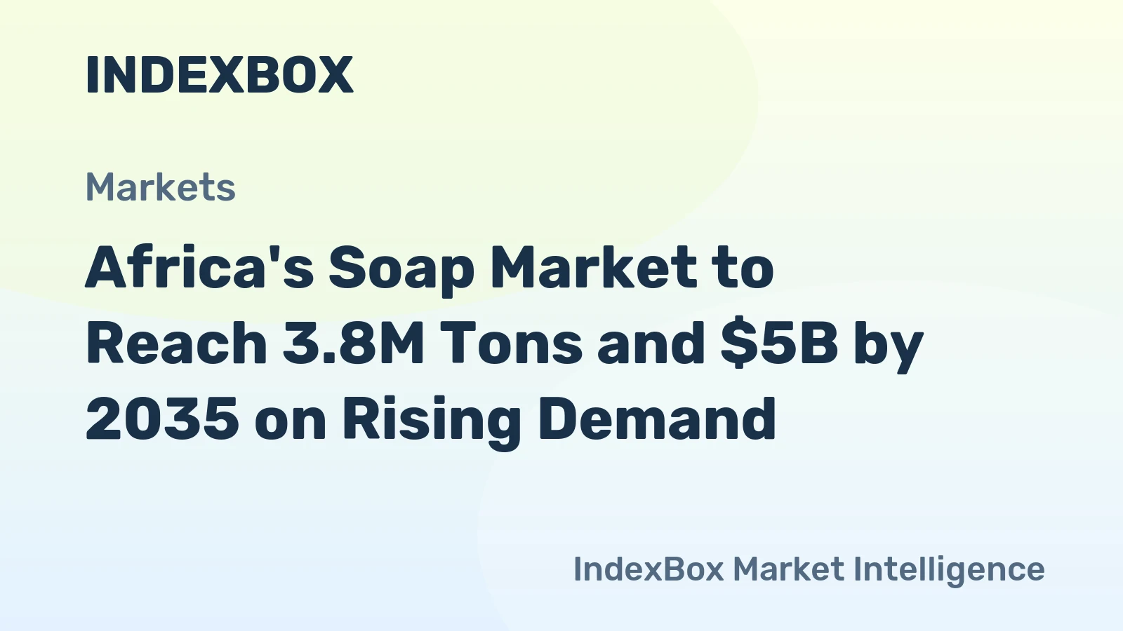 Africa's Soap Market to Reach 3.8M Tons and $5B by 2035 on Rising Demand