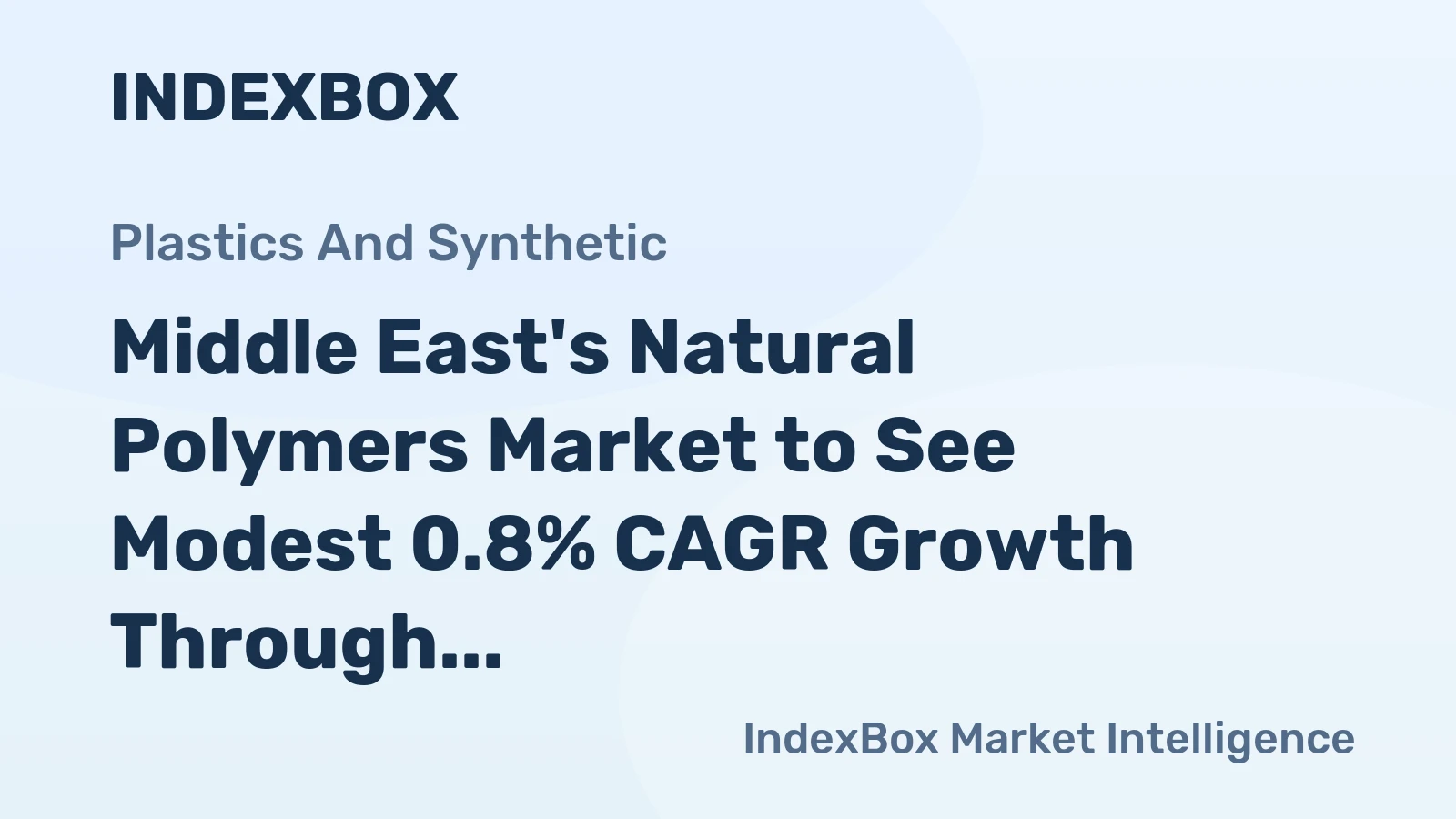 Middle East's Natural Polymers Market to See Modest 0.8% CAGR Growth Through 2035