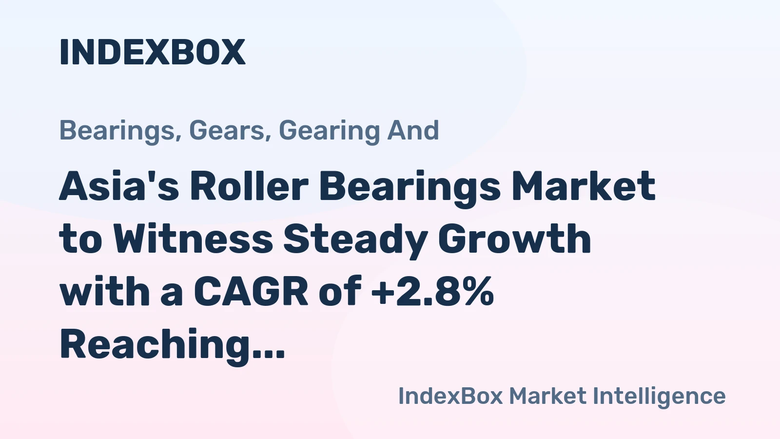 Asia's Roller Bearings Market to Witness Steady Growth with a CAGR of +2.8% Reaching $20.2B by 2035
