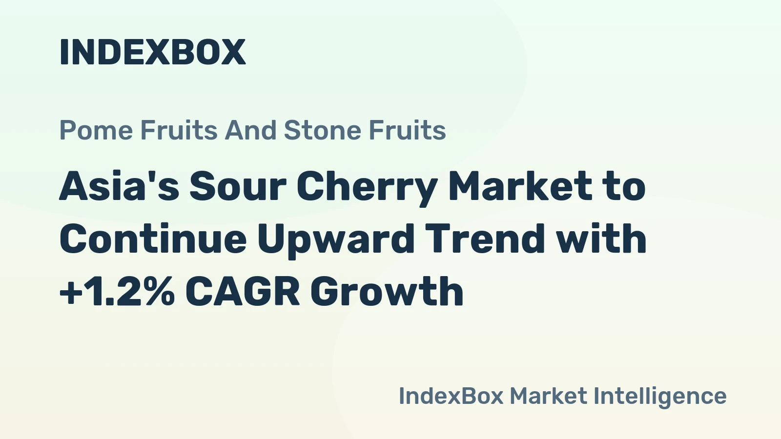 Asia's Sour Cherry Market to Continue Upward Trend with +1.2% CAGR Growth