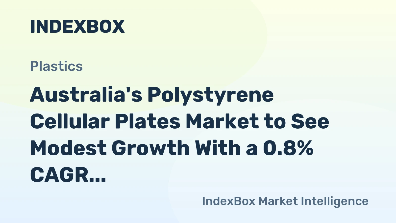 Australia's Polystyrene Cellular Plates Market to See Modest Growth With a 0.8% CAGR in Value Through 2035