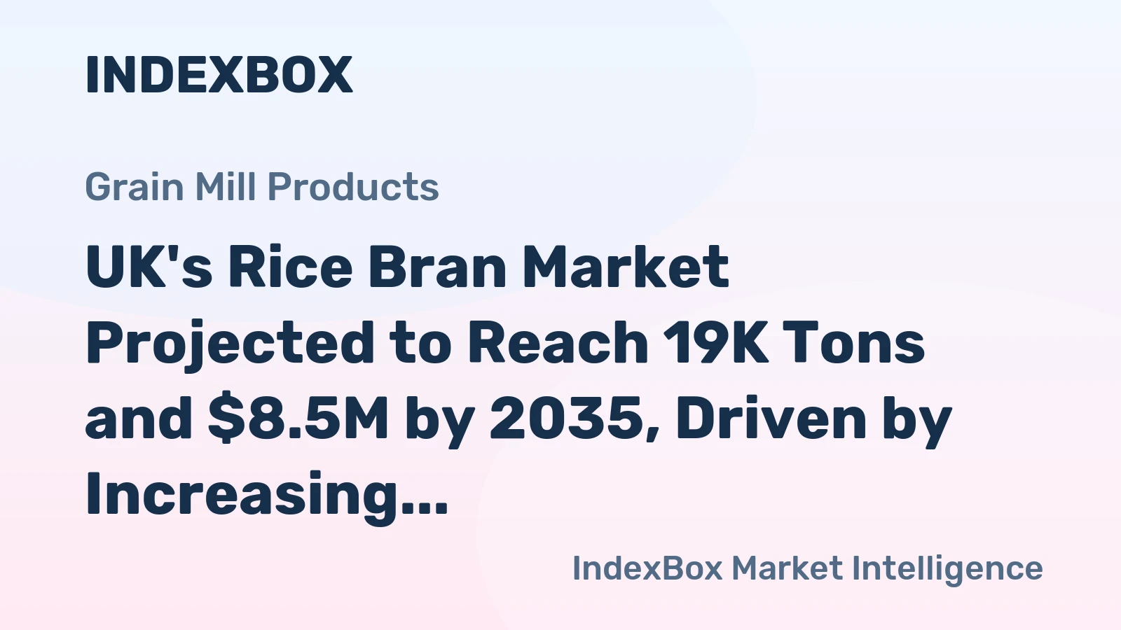 UK's Rice Bran Market Projected to Reach 19K Tons and $8.5M by 2035, Driven by Increasing Demand