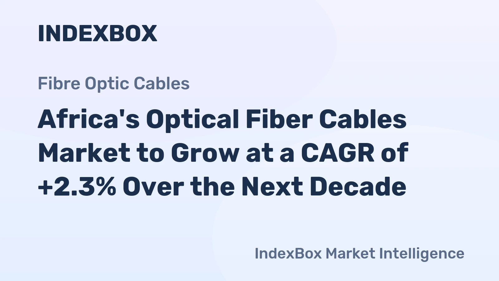 Africa's Optical Fiber Cables Market to Grow at a CAGR of +2.3% Over the Next Decade