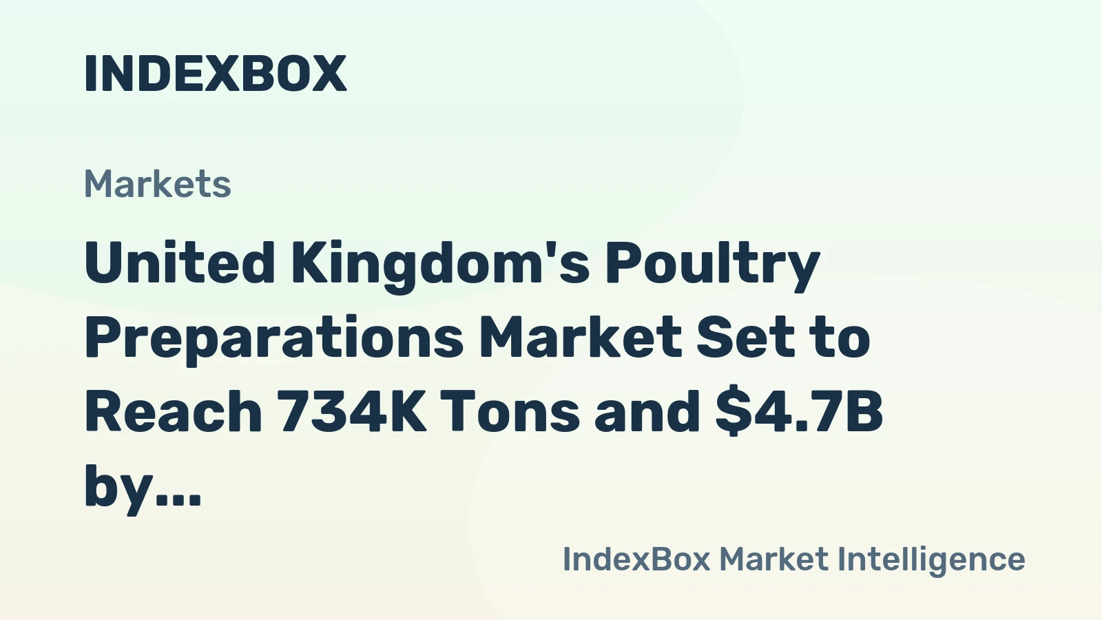 United Kingdom's Poultry Preparations Market Set to Reach 734K Tons and $4.7B by 2035