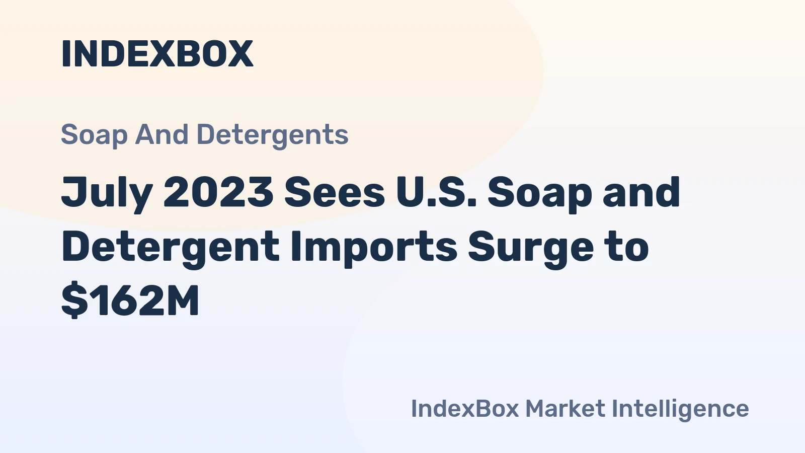 July 2023 Sees U.S. Soap and Detergent Imports Surge to $162M