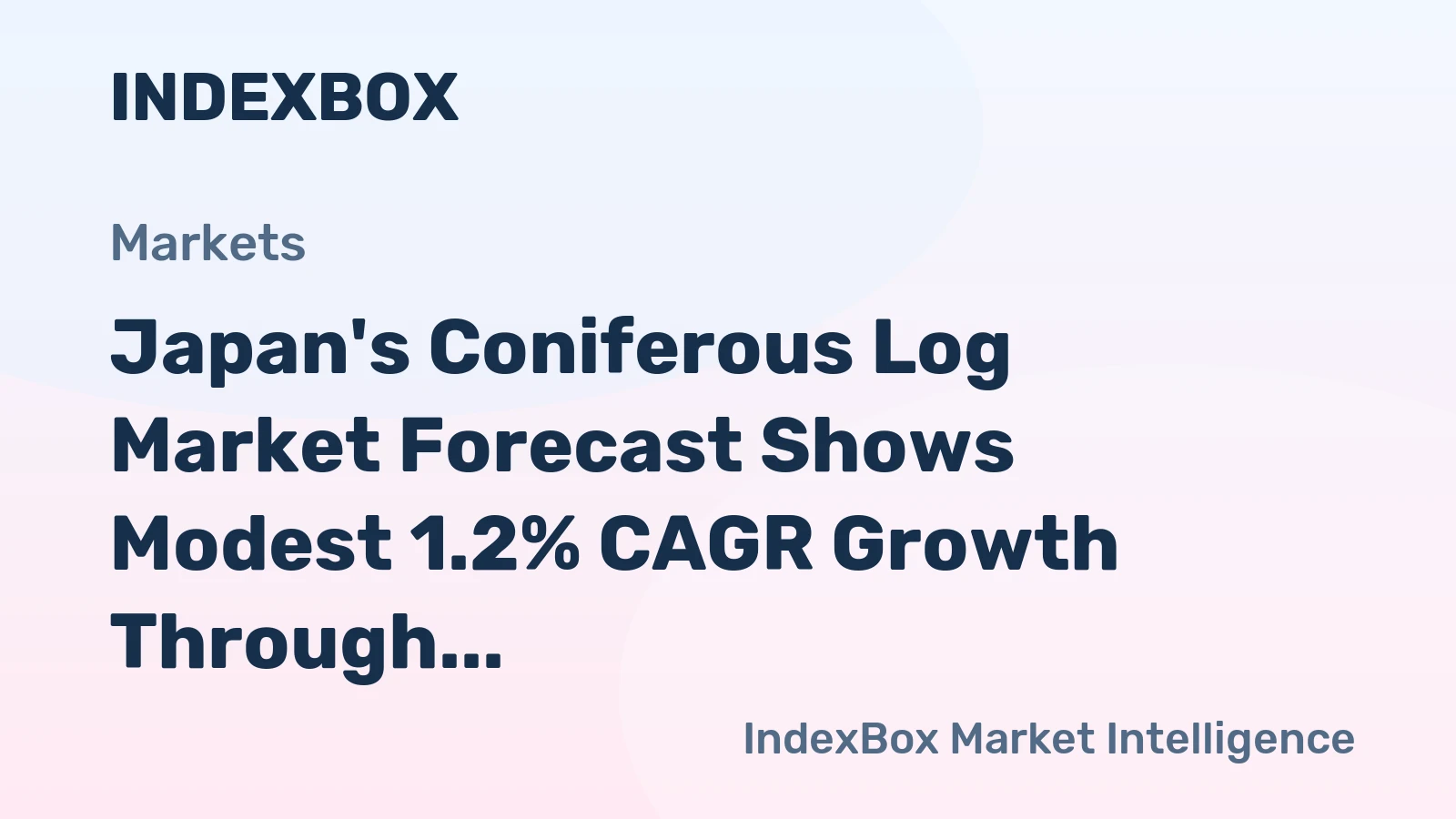 Japan's Coniferous Log Market Forecast Shows Modest 1.2% CAGR Growth Through 2035